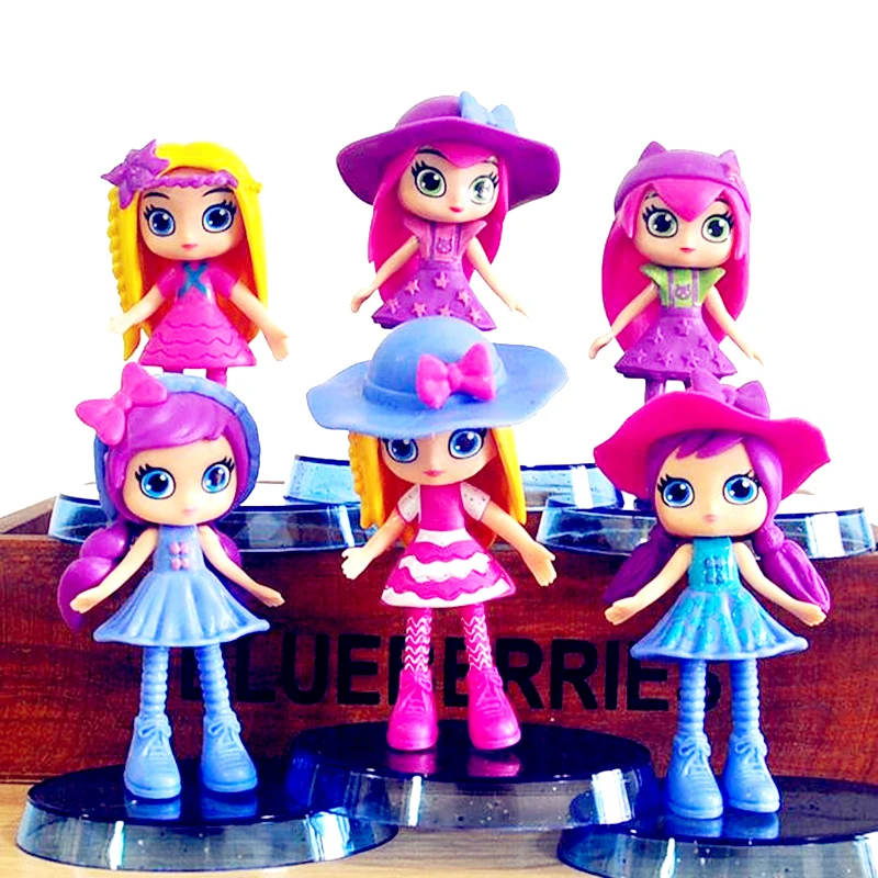 6pcs/set Cartoon Little Charmers Hazel Posie Lavender Pvc Action Figure ...