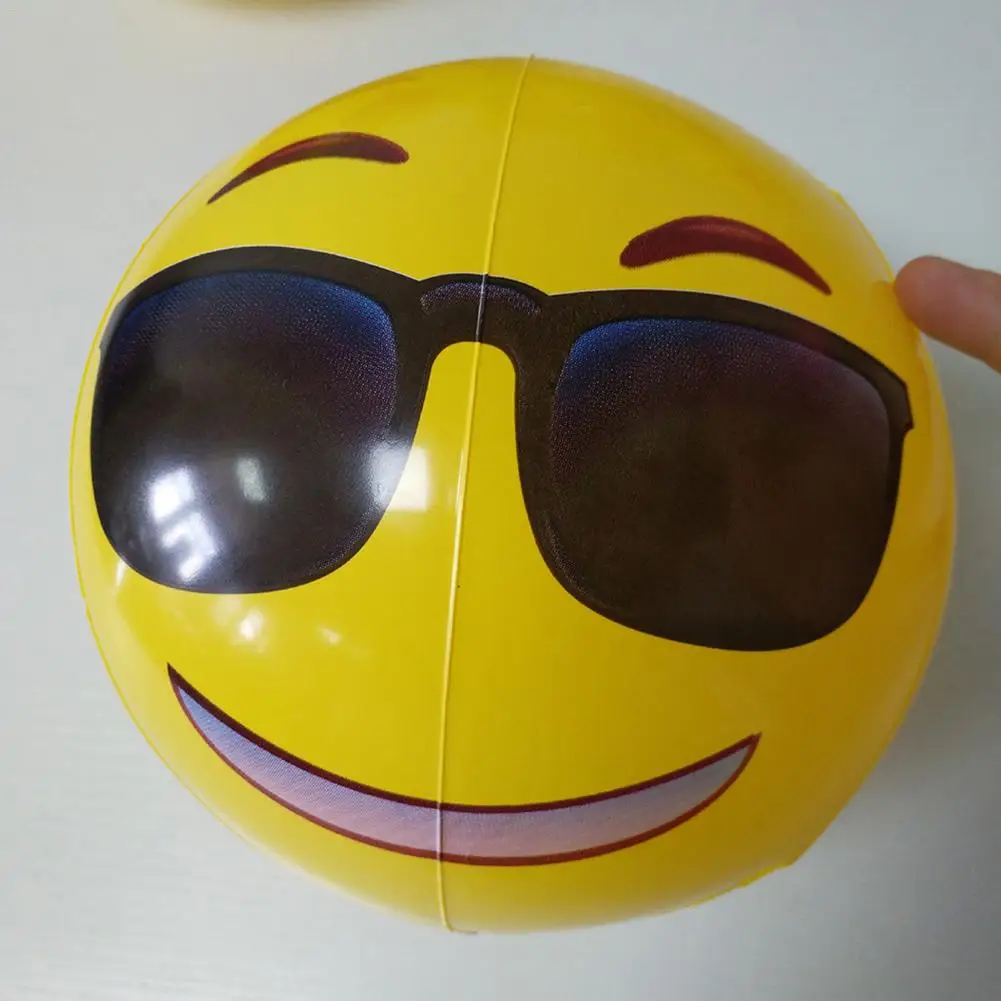 12 Inch Inflatable Beach Ball Smiley Face Expression Inflatable Emoji ...