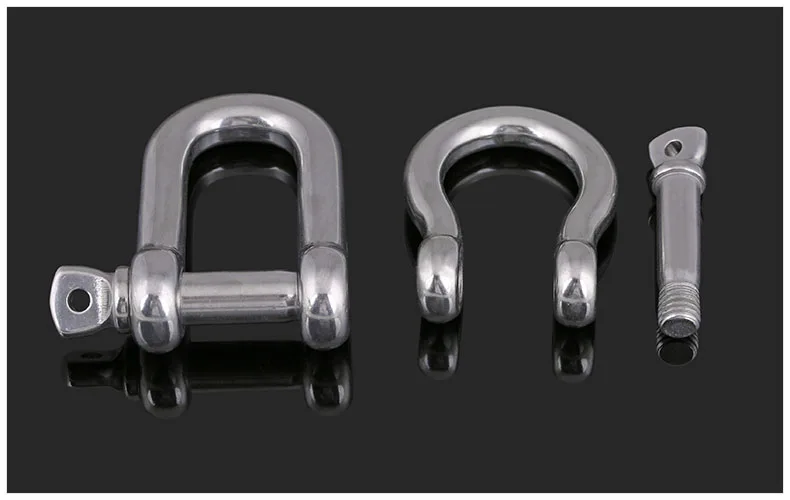 304 Stainless Steel Arch Ring Type D Wire Rope Shackle Chain Connecting ...