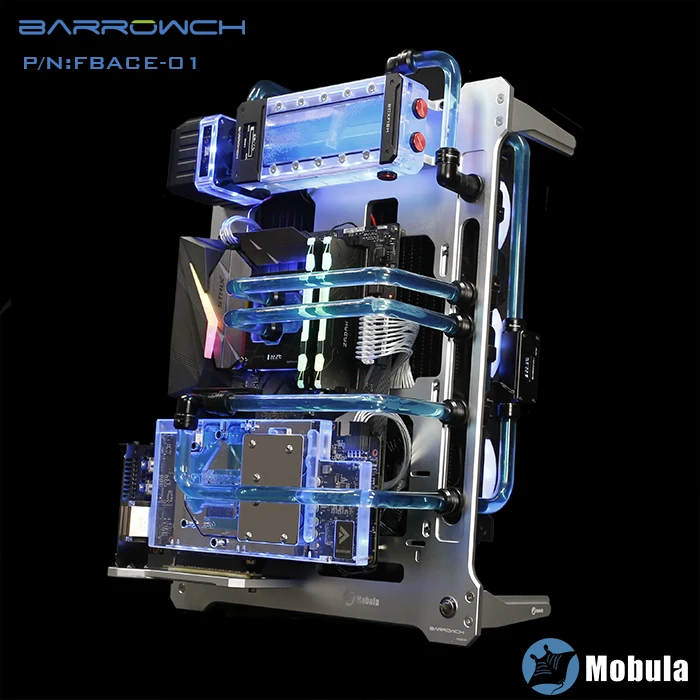 Barrowch silver Mobula modular computer case verticle compatible E ATX ...