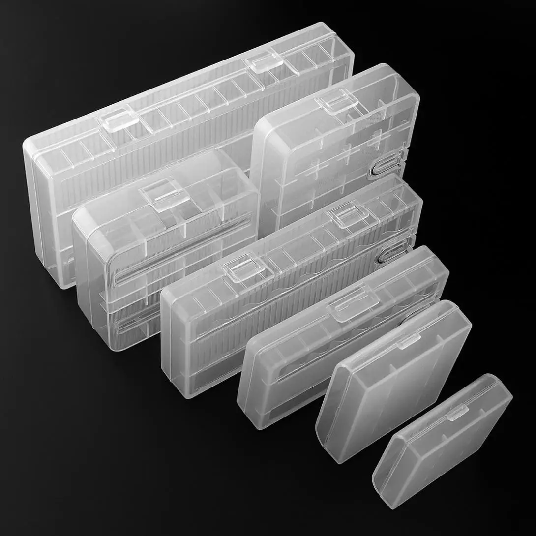 Soshine 7 Different Transparent Hard Plastic Battery Storage Boxes with ...