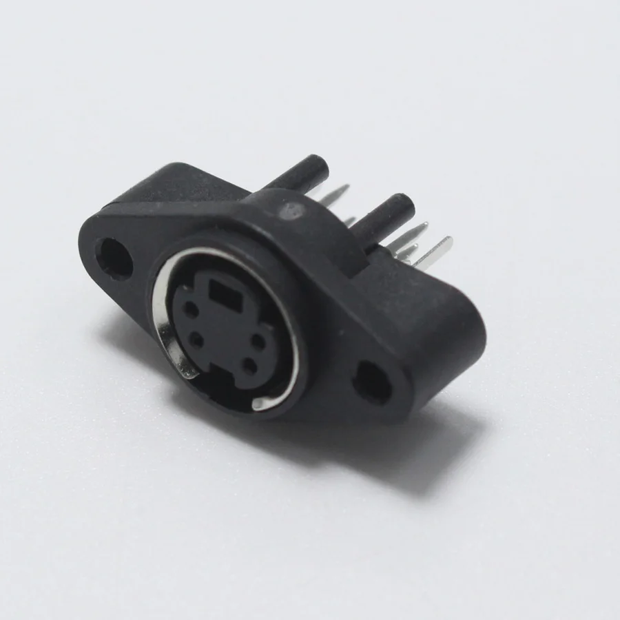 2pcs DIN 4P Female Jack Cable Connector with Singal terminals & Hole ...