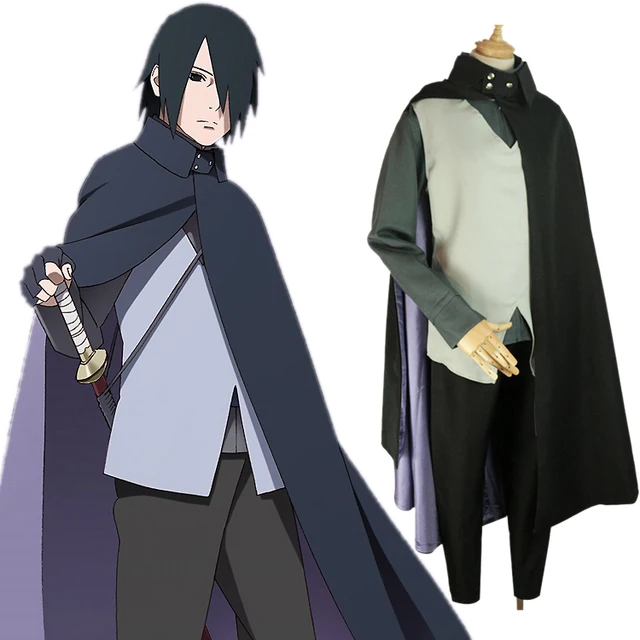 Japanese Anime Boruto Naruto The Movie Uchiha Sasuke Cosplay Costume ...