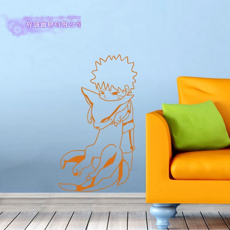 DCTAL Naruto Japanese Cartoon Car Kurama Sticker Uzumaki Naruto Decal ...