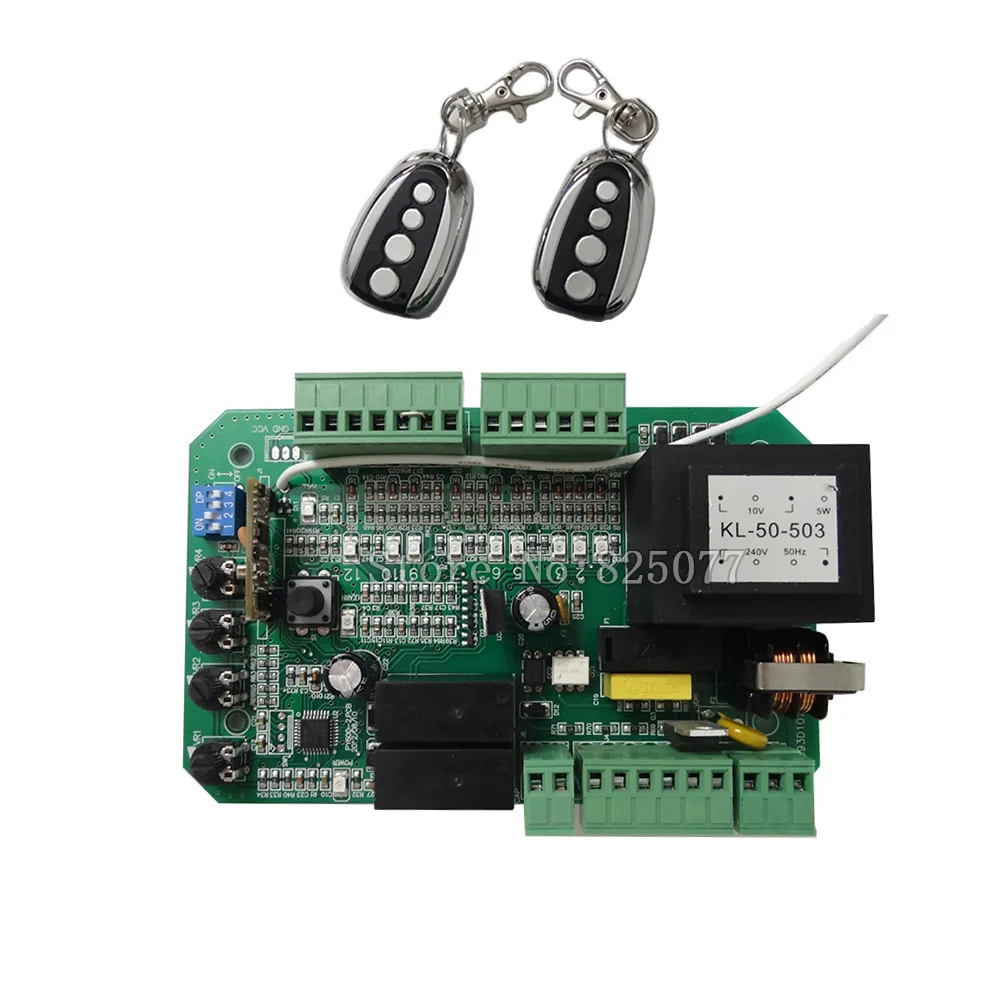 AC 220V/110V Gate motor controller board with 2 remote for sliding gate ...