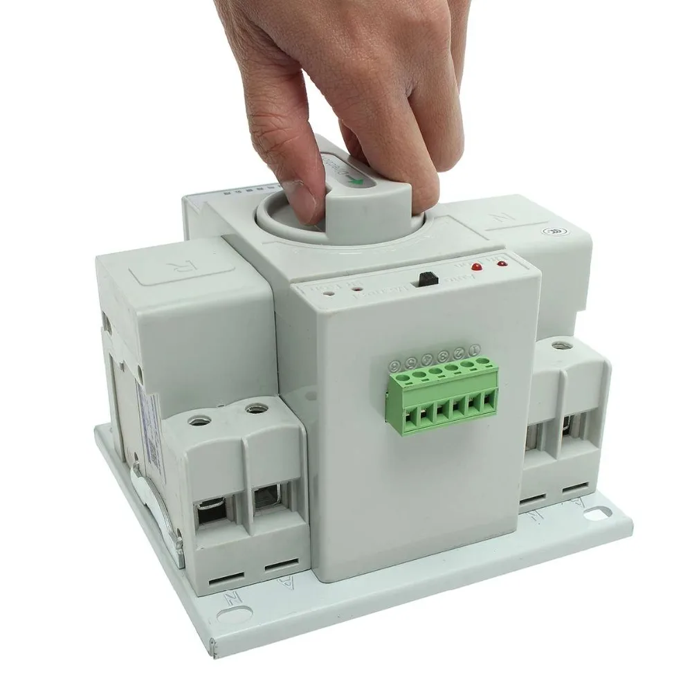 2P 63A 220V Toggle Switch Home Dual Power Automatic Transfer Switch ...