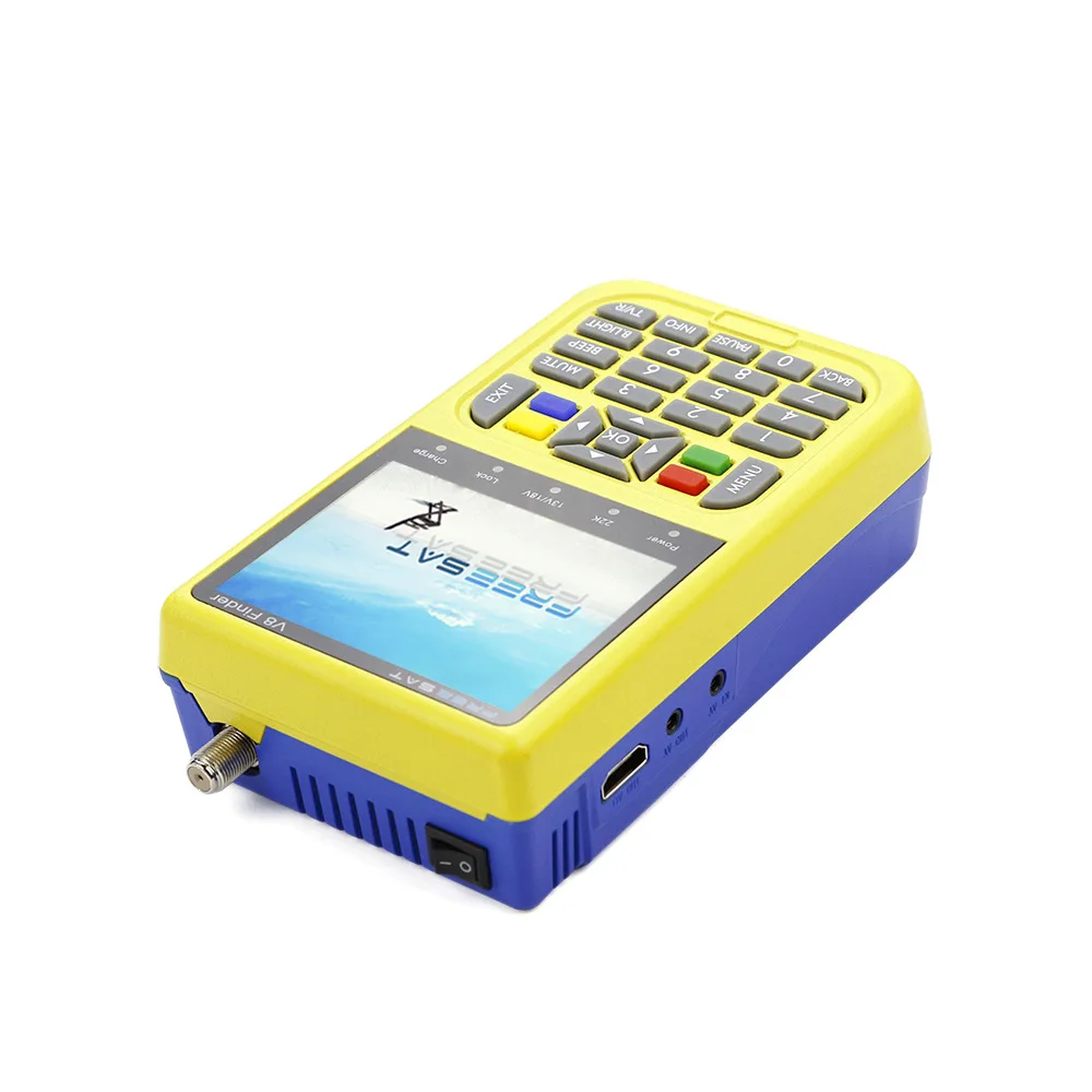 Freesat V8 Finder Handheld 3.5inch DVB S2 DC 12V FTA Decoder mpeg 4 ...