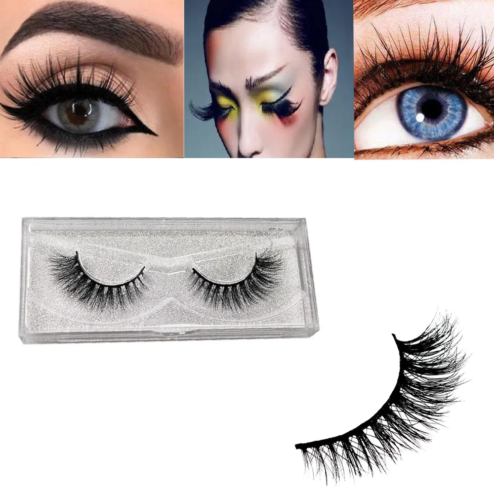 1Pair 3D Natural Thick False Fake Eyelashes Eye Lashes Makeup Extension ...