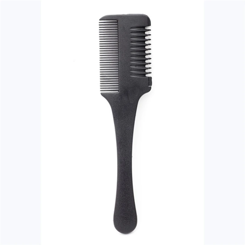 Professional Hair Razor Comb Black Handle Hair Razor Cutting Thinning ...
