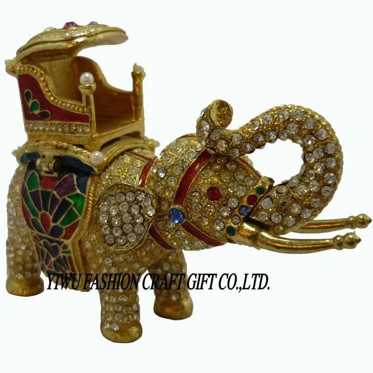 Thailand elephant trinket box gift elephant metal figure elephant ...