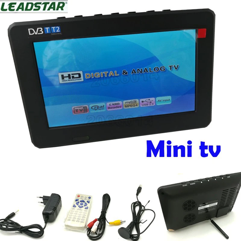 2017 New Televisions 7 Inch HD TV TFT LCD Color DVB T2 Portable TV With ...
