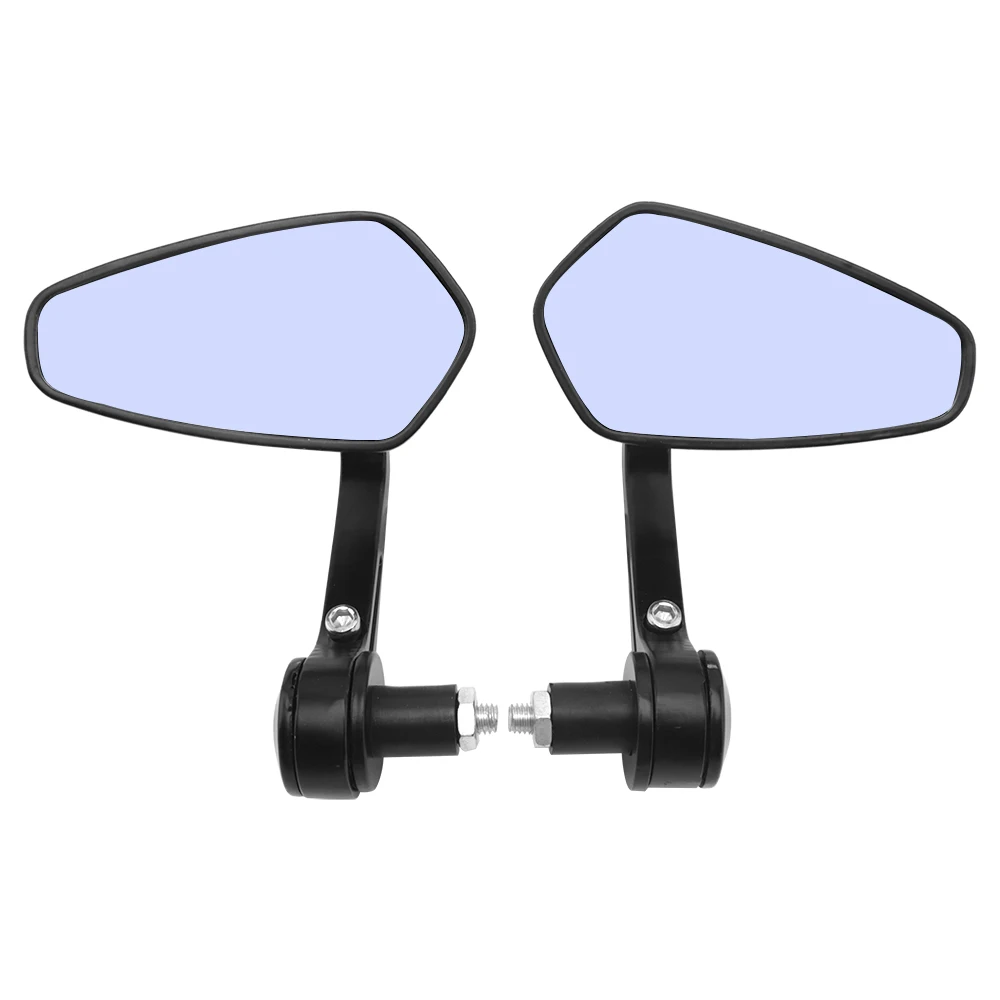 1 Pair 7 8 Universal Round Motorcycle Mirrors Rear View Handle Bar End