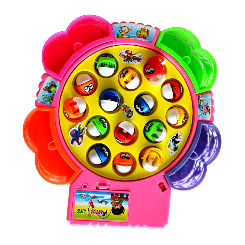 Rod 15 fish fishing disk electric fishing toy parent child rotation|toy ...