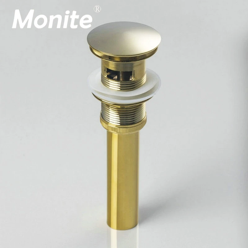Golden-Polished-With-Overflow-Sink-Waste-Drain-Gold-Plated-Construction ...