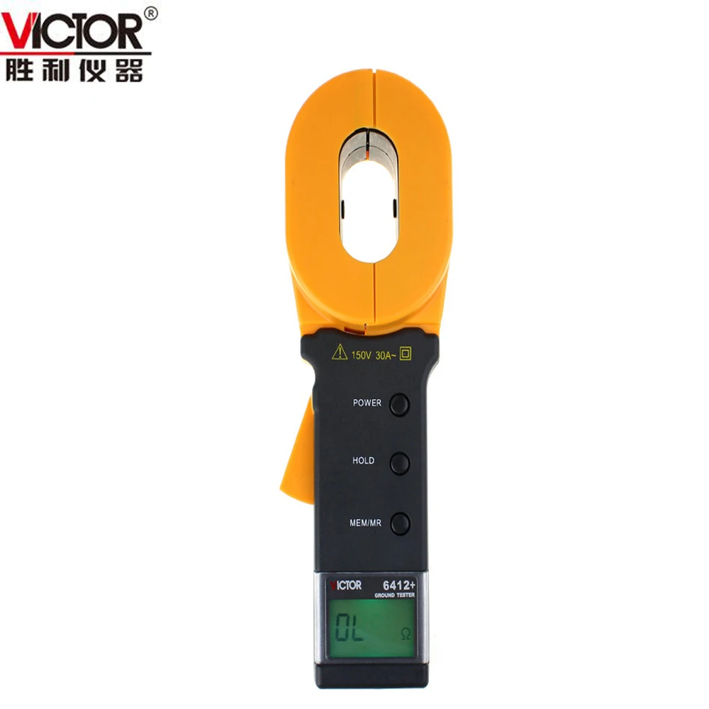 Victor Vc6412+ Clamp Ground Resistance Tester Lightning Rod Detector ...