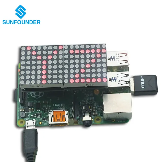 SunFounder LED Dot Matrix Screen for Raspberry Pi Model B/B+ and ...