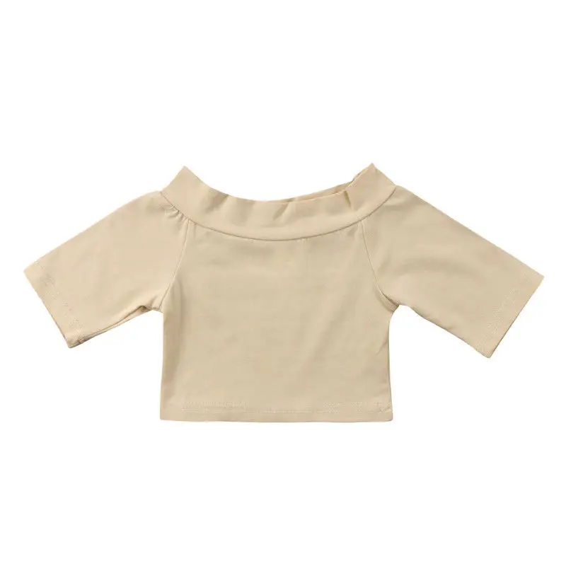 Pudcoco Crop Top Girls Newborn Infant Baby Light Yellow Summer Short T ...