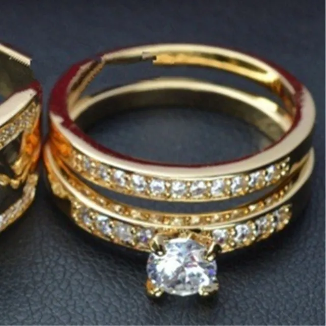CC Rings For Women And Men Fashion Lovers' Set Ring Cubic Zirconia ...