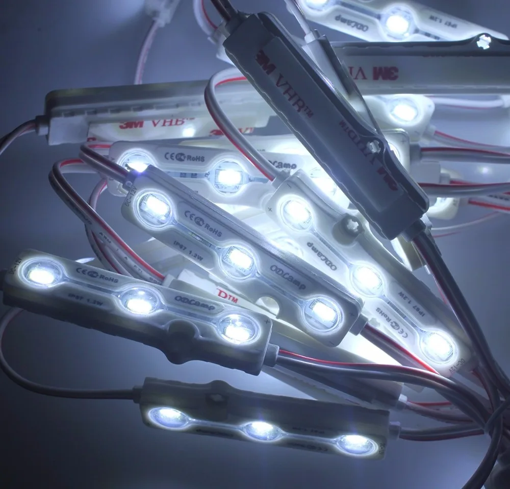 Super Bright 200pcs 3 LED Module White 5630 5730 SMD 40 45LM Per led ...