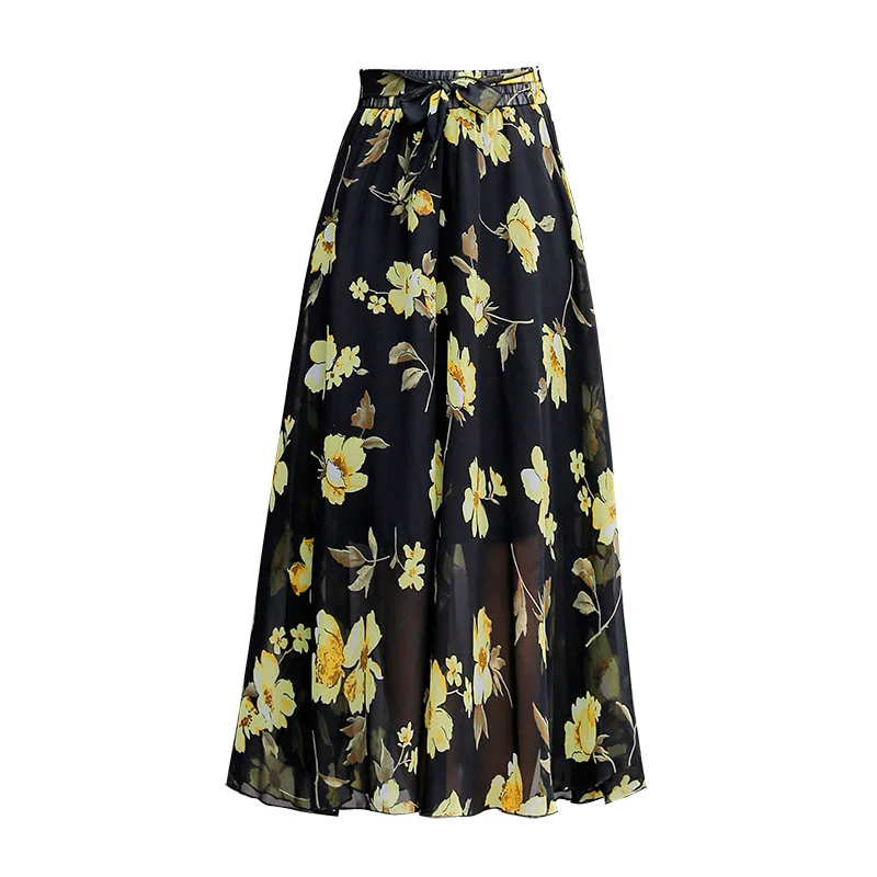 Print Summer Skirt For Women A line Midi Long Casual Skirts For ...