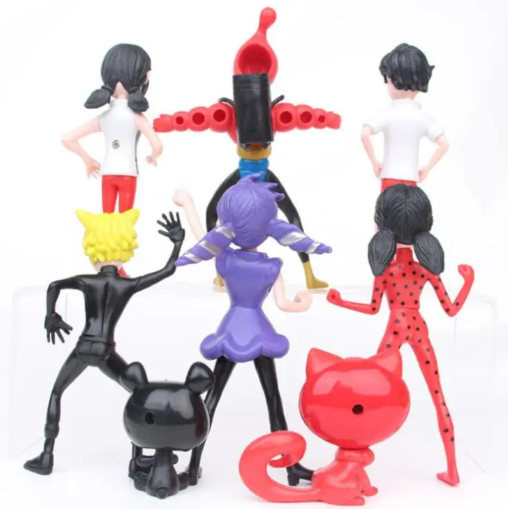 14pcs/lot Lady Ladybug Anime Figure Toy Sets PVC Lady Bug Girls Cat ...