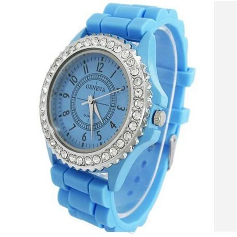 2015 New Retro Geneva Crystal Watch Jelly Gel Silicon Girl Women's ...