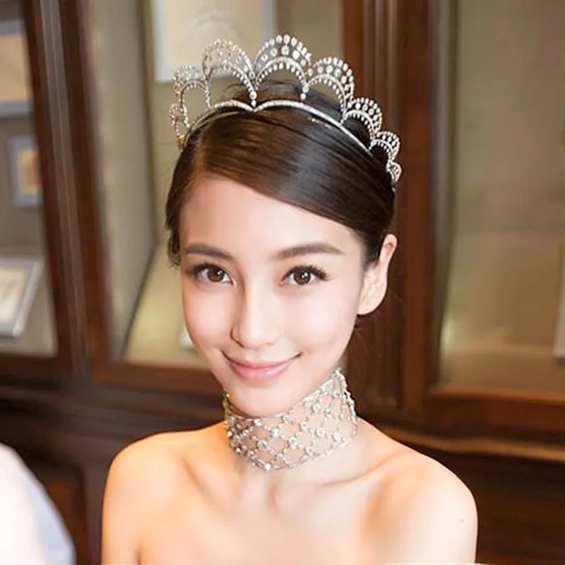 On Sale! Chinese Famous Actress Angelababy Bridal Tiara Big Crown ...