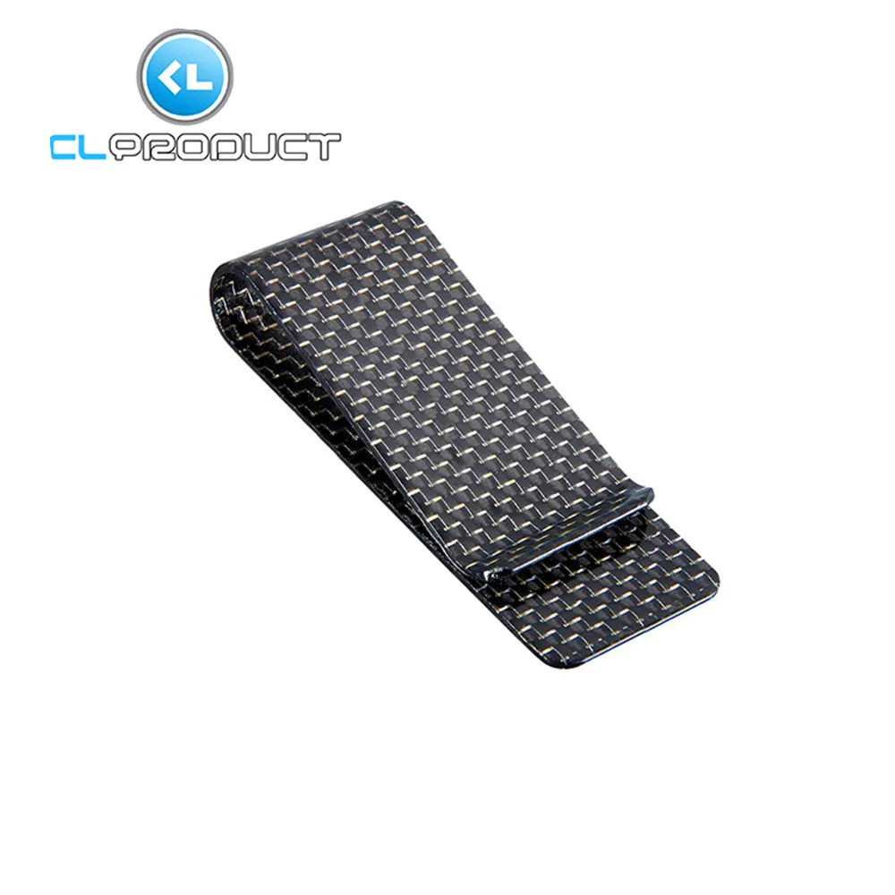 Carbon Fiber Money Clip Silver Glossy M size Genuine 3K Twill Credit ...