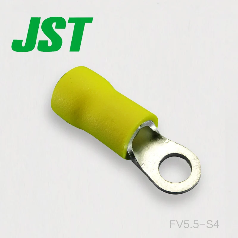 100pcs new JST connector raw spot cold pressed single ring terminal FV5.5 S4|connector press ...