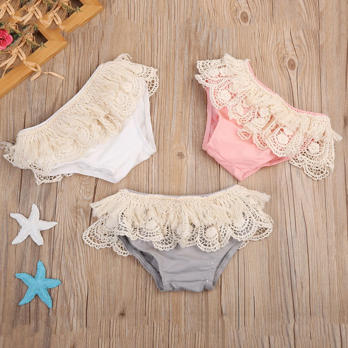 Newborn Baby Girls Lace Shorts Ruffle Pants Bloomers Diaper Nappy Cover ...