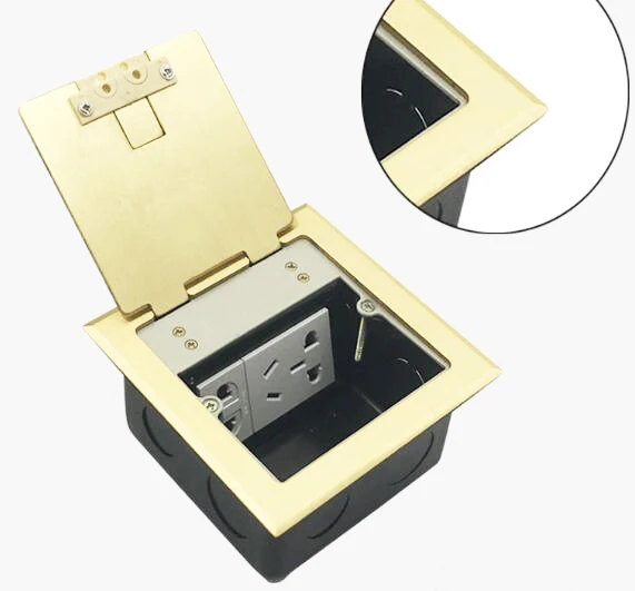 Concealed Plug-in Copper Waterproof Open Type Five-hole Side Plug ...