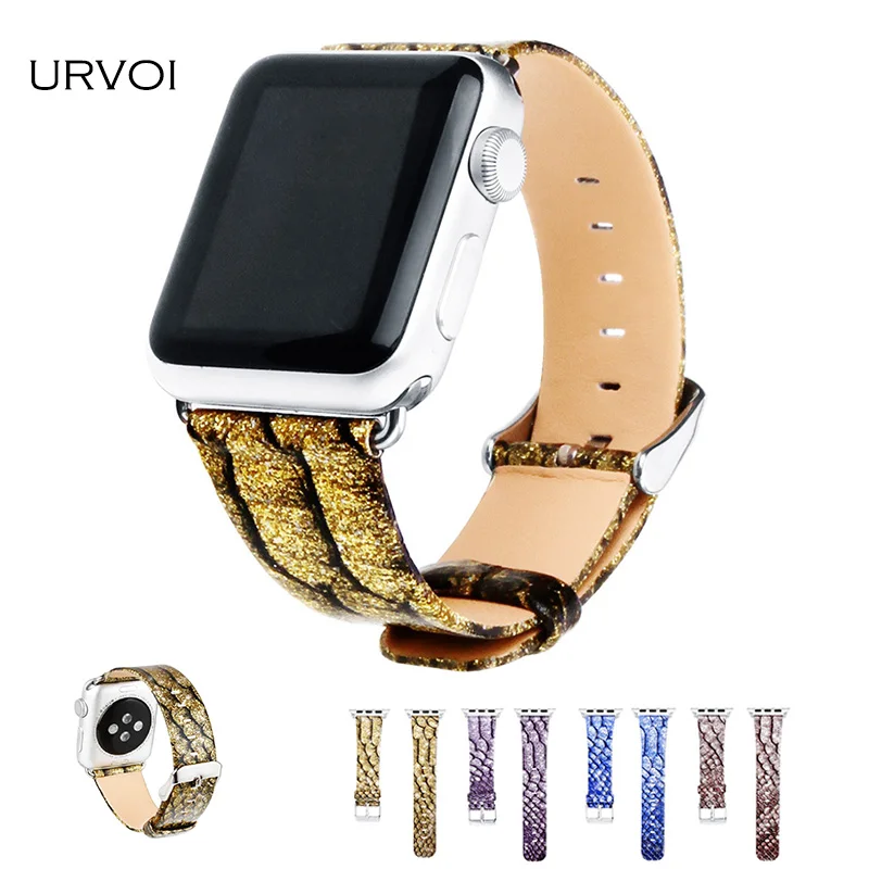 URVOI band for apple watch Series3 2 1 genuine leather strap for iwatch ...