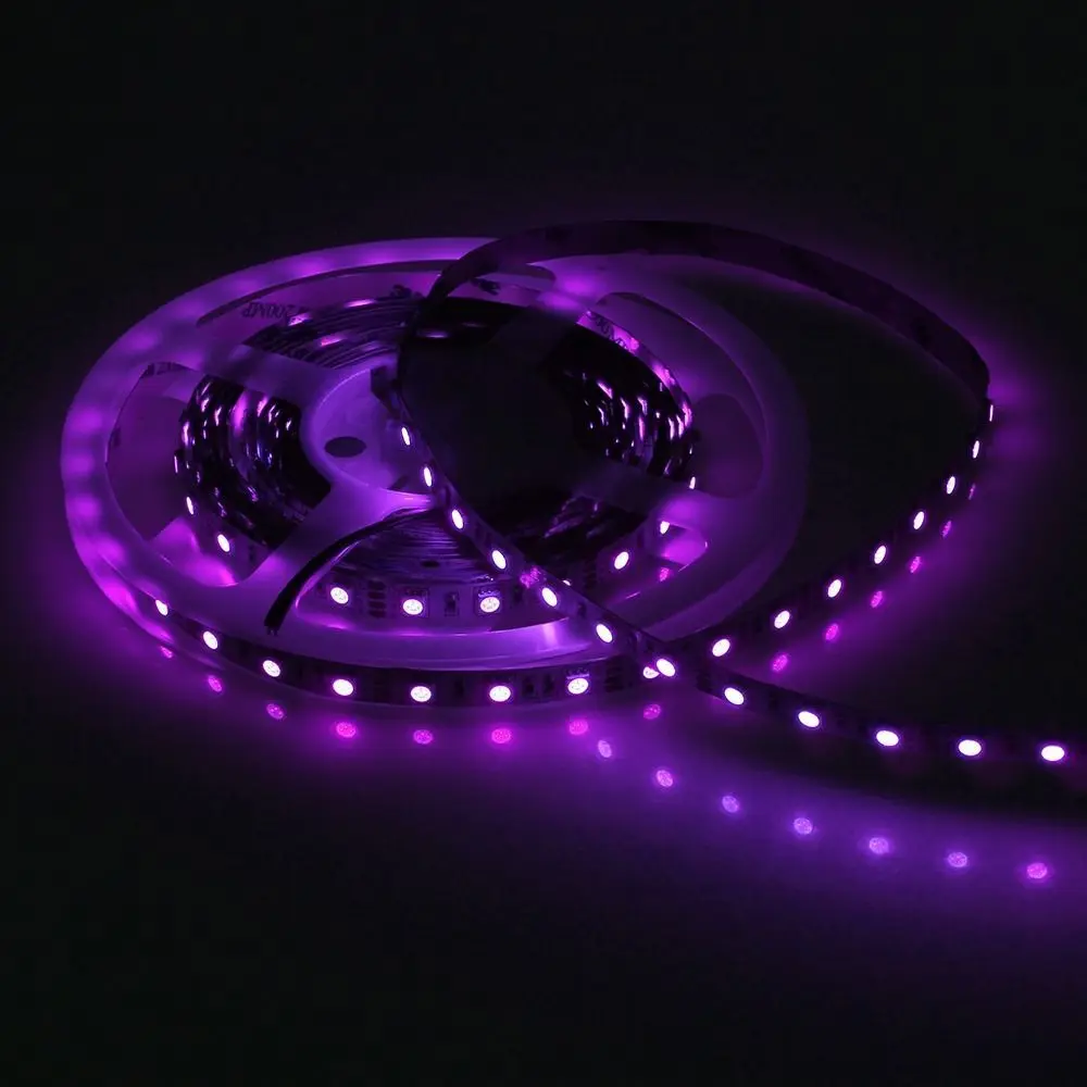 5M Purple Violet 5050 SMD 300 UV Ultraviolet LED Black Light Strip ...