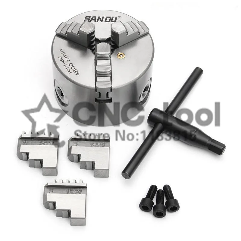 K11 80 high precision three/3 jaw chuck self centering chucks 80mm 3 ...