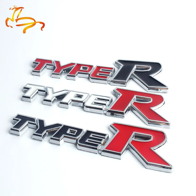 1X 3D Metal Alloy Type R TypeR Sticker For Honda City CR V XR V HR V ...