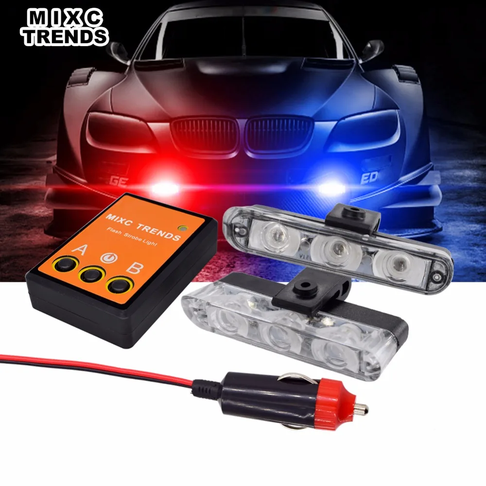 Pisca pisca frontal de carro com 12v, estroboscópios led, luzes ...