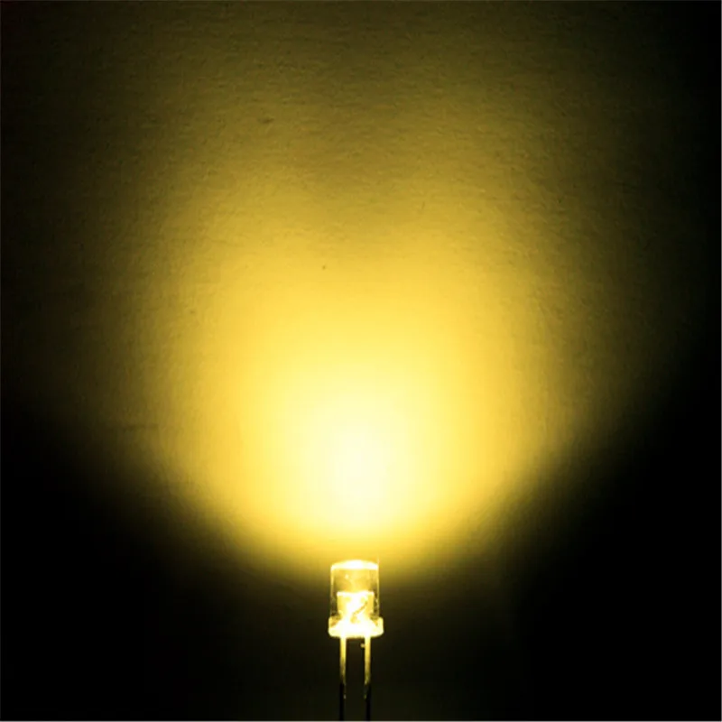1000x5mm flat yellow 5mm Ultra Bright LEDs light Emitting Diodes ...