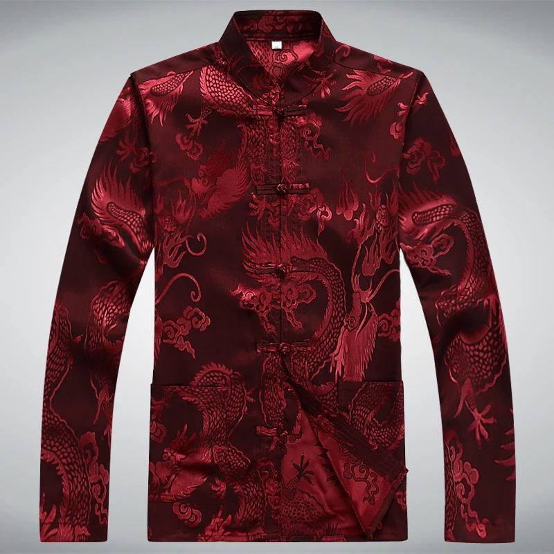Ropa tradicional china para hombres, camisa de manga larga, ropa ...
