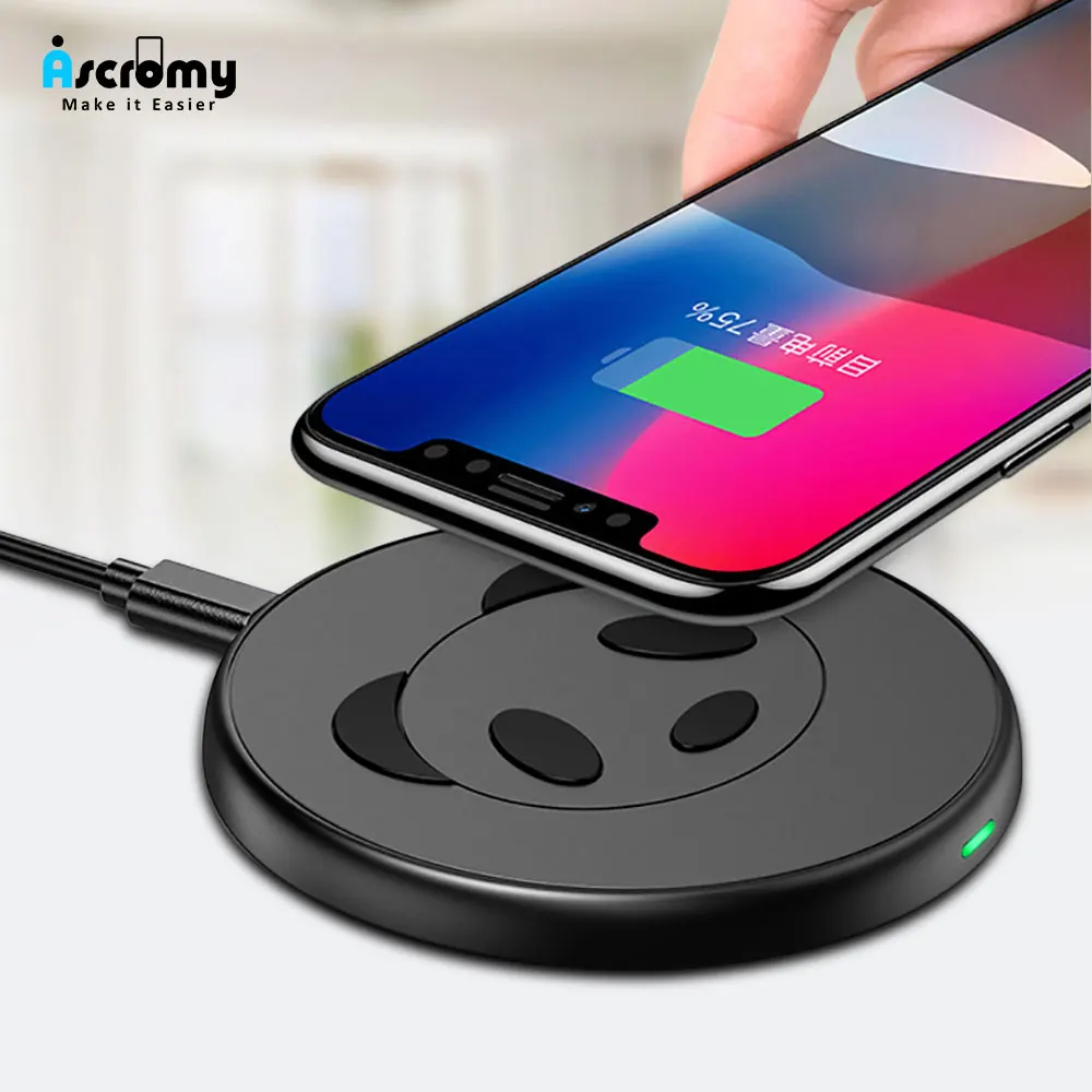 Ascromy Panda QI Fast Wireless Charger For iPhone X S XS Max XR 8 PLus ...