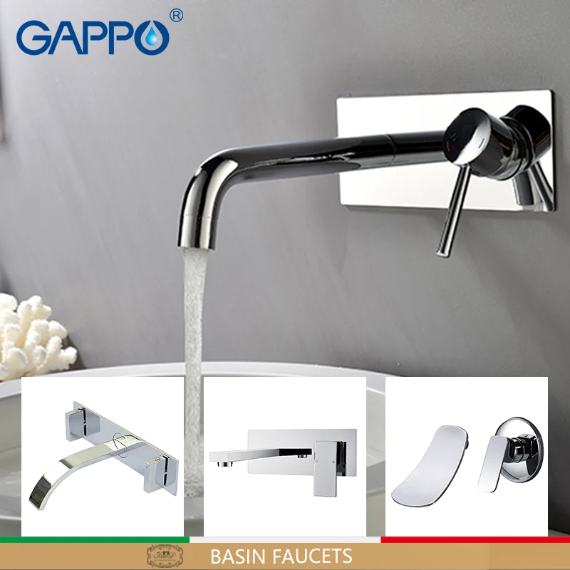 GAPPO Bacia Torneiras wall mounted chrome torneira da pia do banheiro bacia torneiras ...