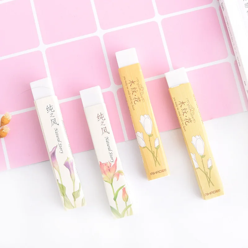 1PCS stationery fresh creative long eraser writing drawing painting ...
