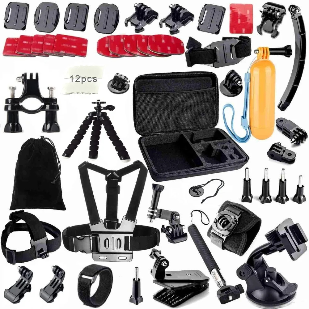 Gopro Accessories Set Helmet Harness Chest Belt Head Mount Strap ...