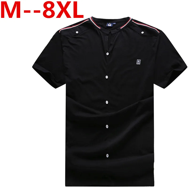 Plus size 10XL 8XL 6XL 5XL 4X solid Mens T shirt Short Sleeve 2017 ...