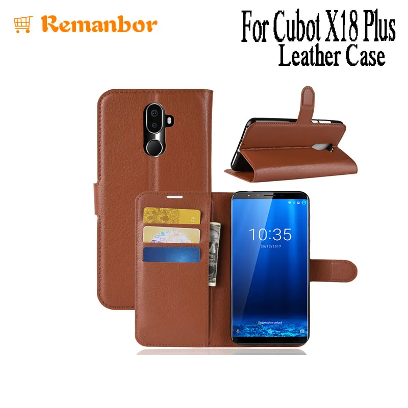 Remanbor For Cubot X18 Plus PU Leather Slip resistant Flip Wallet Case ...