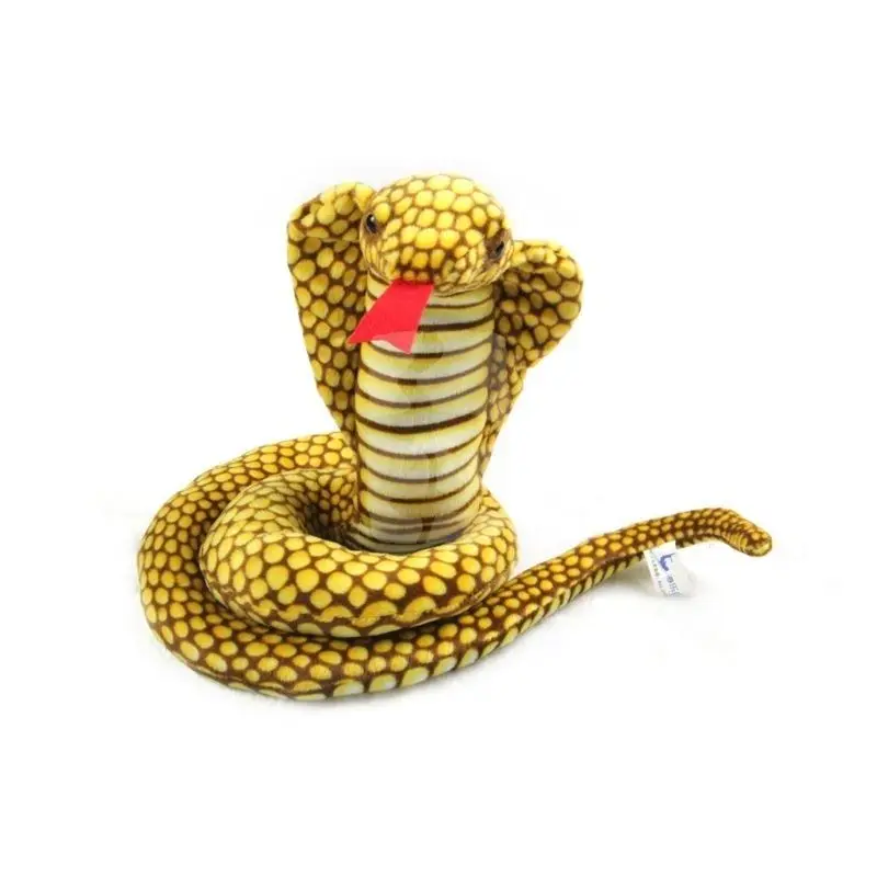 110cm Yellow Cobra/snake Plush Stuffed Wild Animals Doll Soft Toys ...
