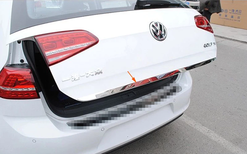 Stainless Steel Tailgate Rear Trunk Hatch Lid Cover Trim For Volkswagen ...