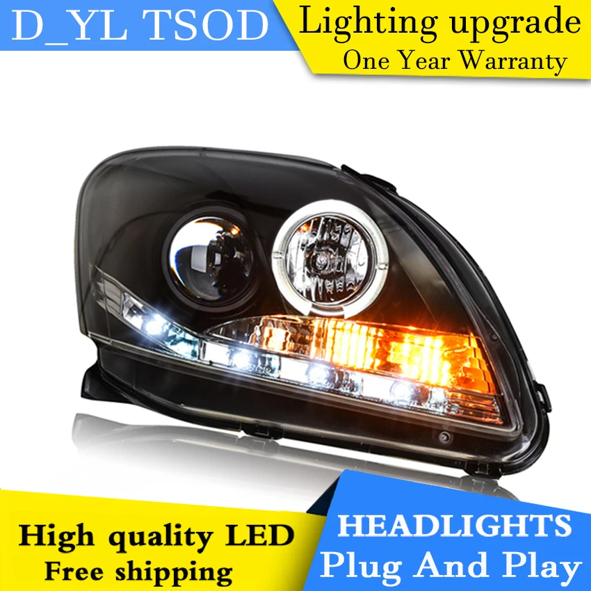 Car Styling Headlights for Toyota Vios 2008 2013 LED Headlight for Vios ...
