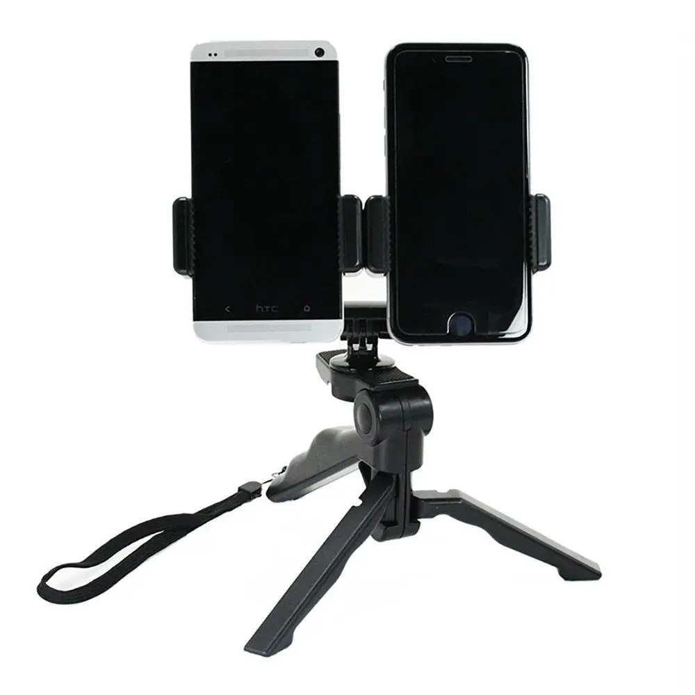Dual Device Tripod Setup With Hand Grip Option Fr Live Streaming,video ...