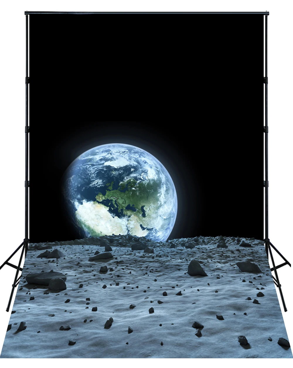Washable Cotton Polyester Backdrop art fabric Halloween giant moon ...