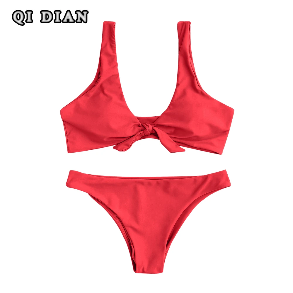 Qi Dian Hot Brazilian Bikini 2017 Swimsuit Women Push Up Bikini Set